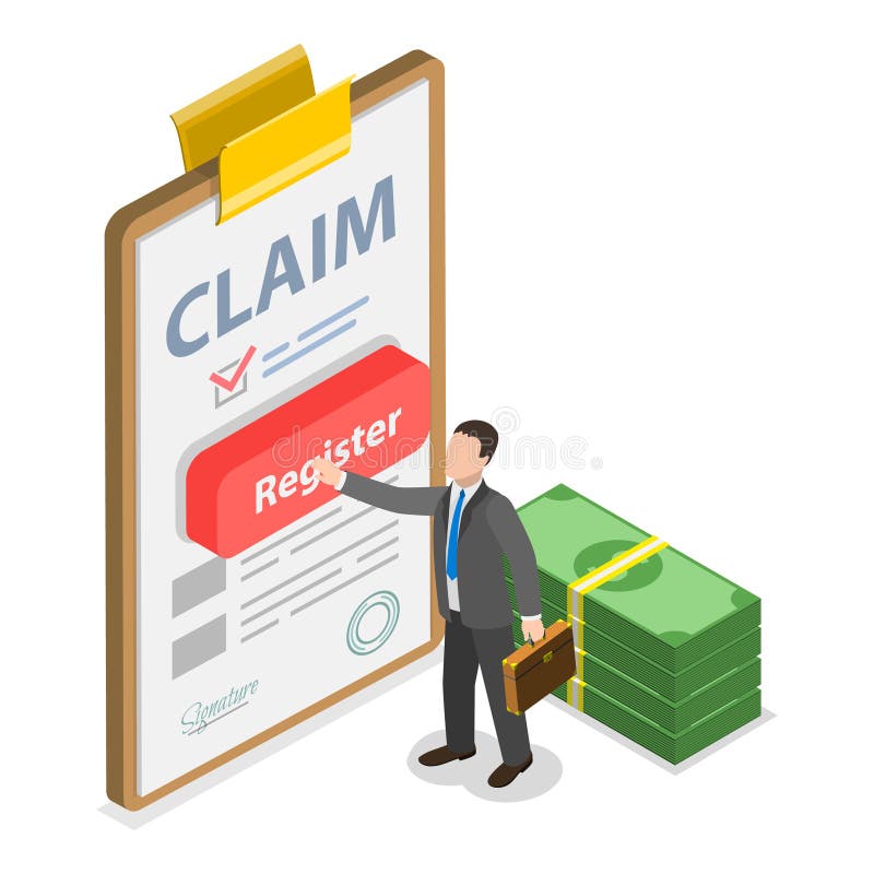 3D Isometric Flat Vector Set of Compensation Scenes. Item 2 Stock ...