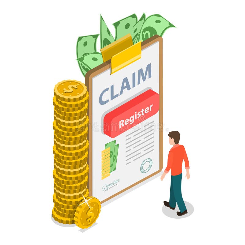 3D Isometric Flat Vector Set of Compensation Scenes. Item 3 Stock ...