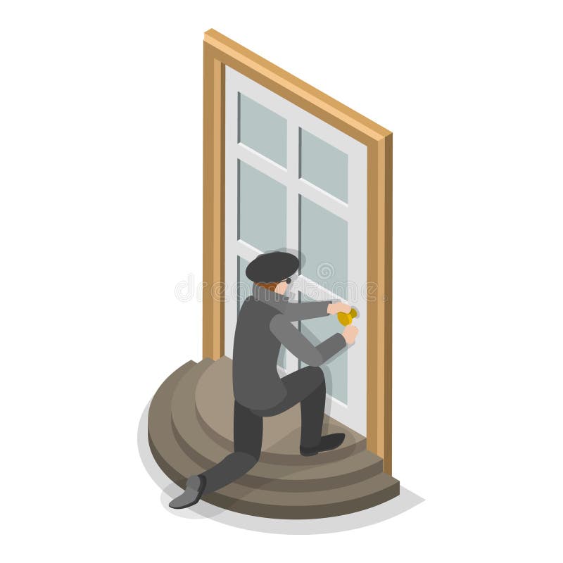 3D Isometric Flat Vector Set of Criminal Set. Item 1 Stock Vector ...