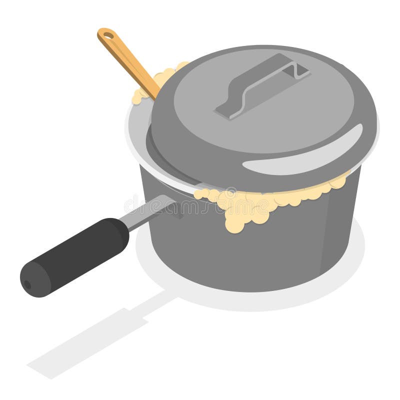 3D Isometric Flat Vector Set of Dirty Pots. Item 1 Stock Vector ...