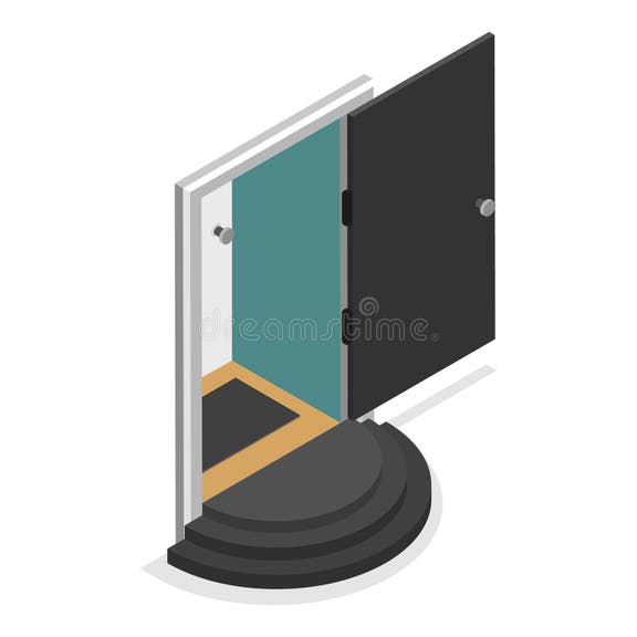 3D Isometric Flat Vector Set of Doors. Item 3 Stock Vector ...