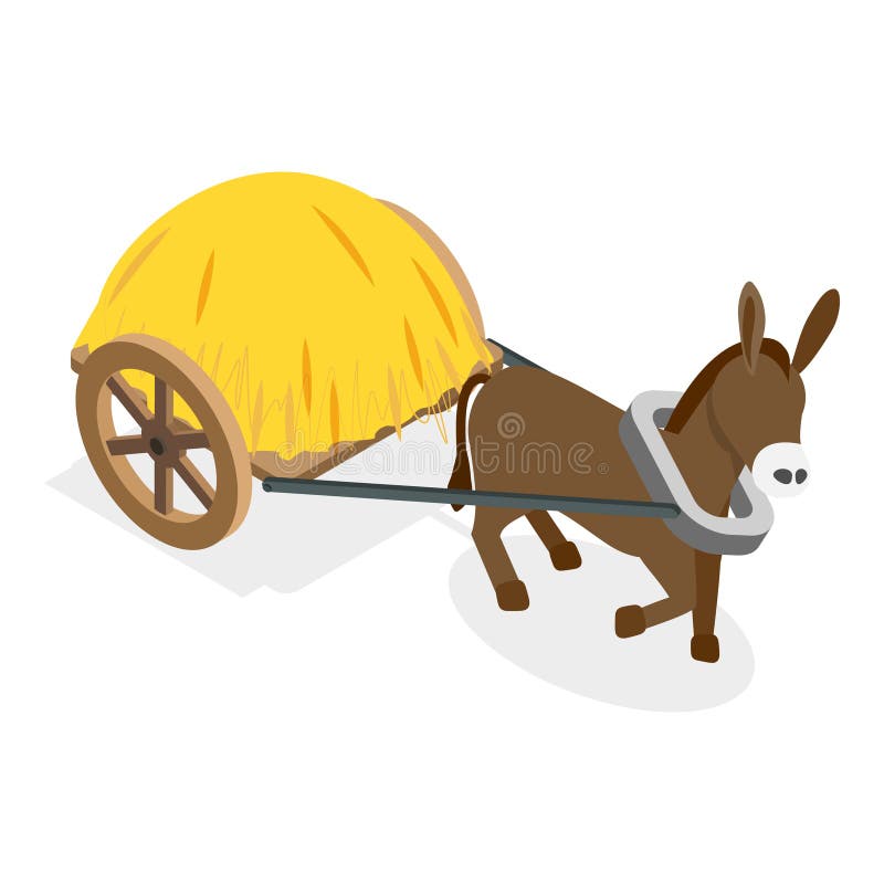 3D Isometric Flat Vector Set of Draft Animals. Item 3 Stock Vector ...