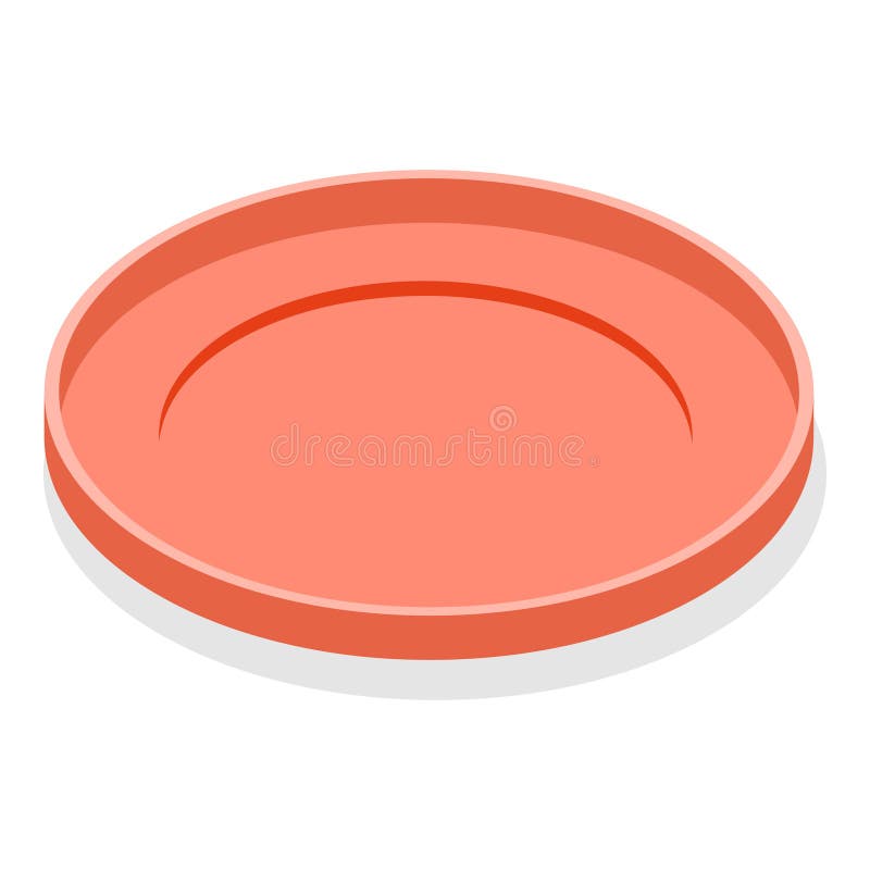 3D Isometric Flat Vector Set of Empty Serving Trays. Item 3 Stock ...