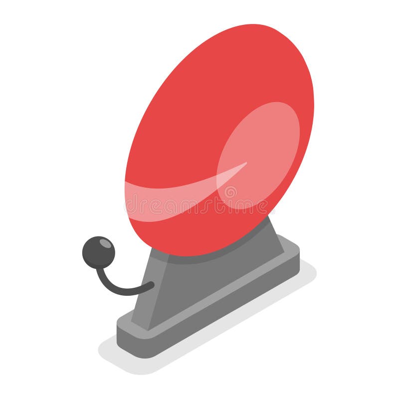 3D Isometric Flat Vector Set of Fire Alarm Equipment. Item 9 Stock ...