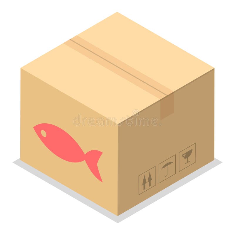 3D Isometric Flat Vector Set of Fish Production. Item 3 Stock ...