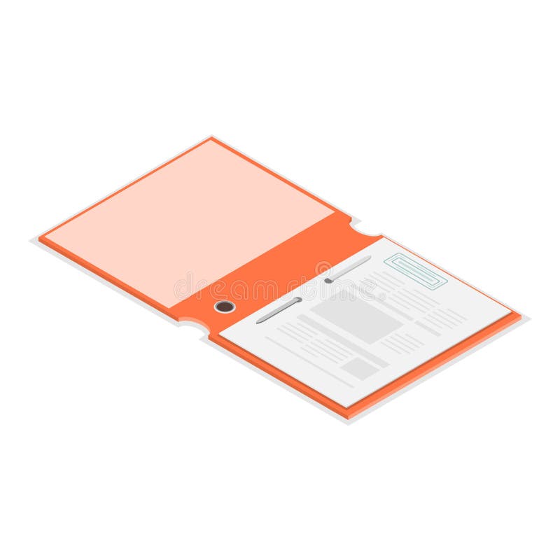 3D Isometric Flat Vector Set of Folders with Files. Item 1 Stock ...