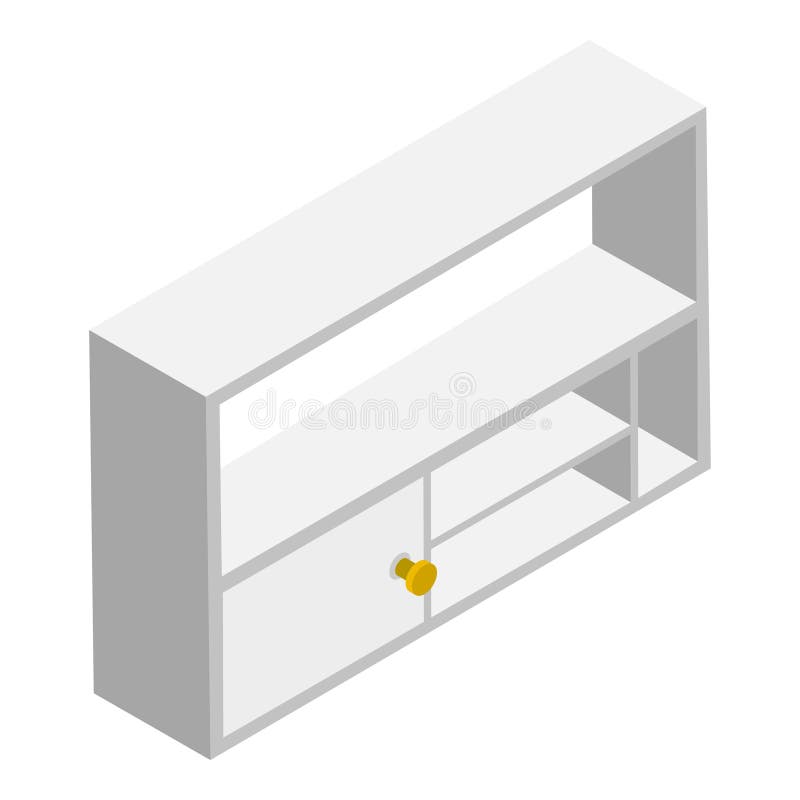 3D Isometric Flat Vector Set of Kitchen Cabinets. Item 5 Stock Vector ...