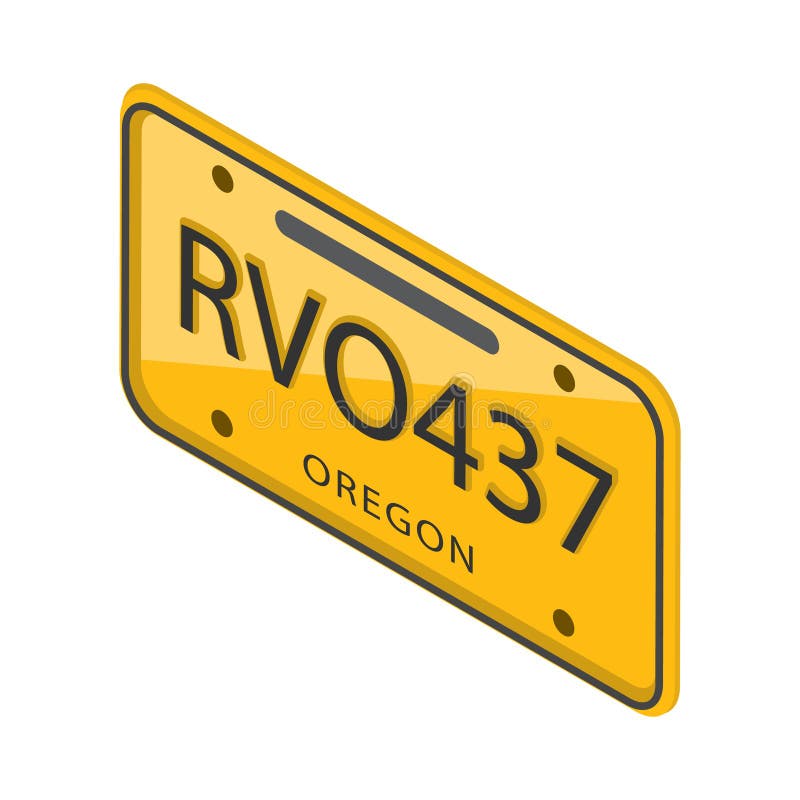 3D Isometric Flat Vector Set of License Plates. Item 1 Stock Vector ...