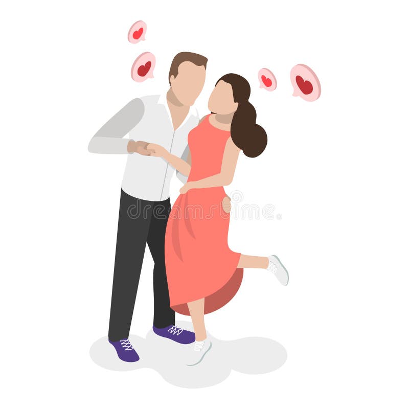 3D Isometric Flat Vector Set of Lovers Couples. Item 9 Stock Vector ...