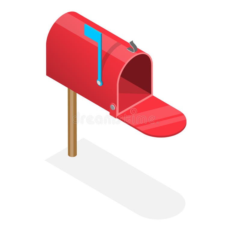 3D Isometric Flat Vector Set of Mailboxes. Item 8 Stock Vector ...