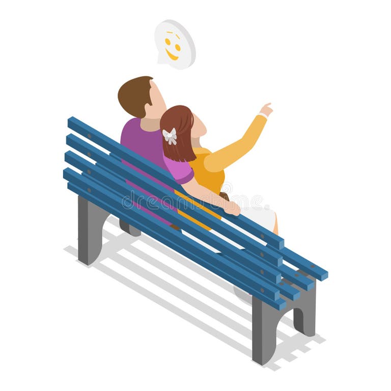 3D Isometric Flat Vector Set of Romantic Couples. Item 2 Stock Vector ...