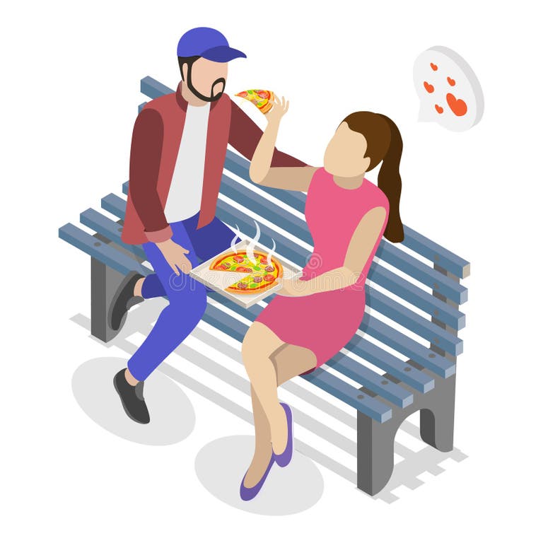 3D Isometric Flat Vector Set of Romantic Couples. Item 4 Stock Vector ...