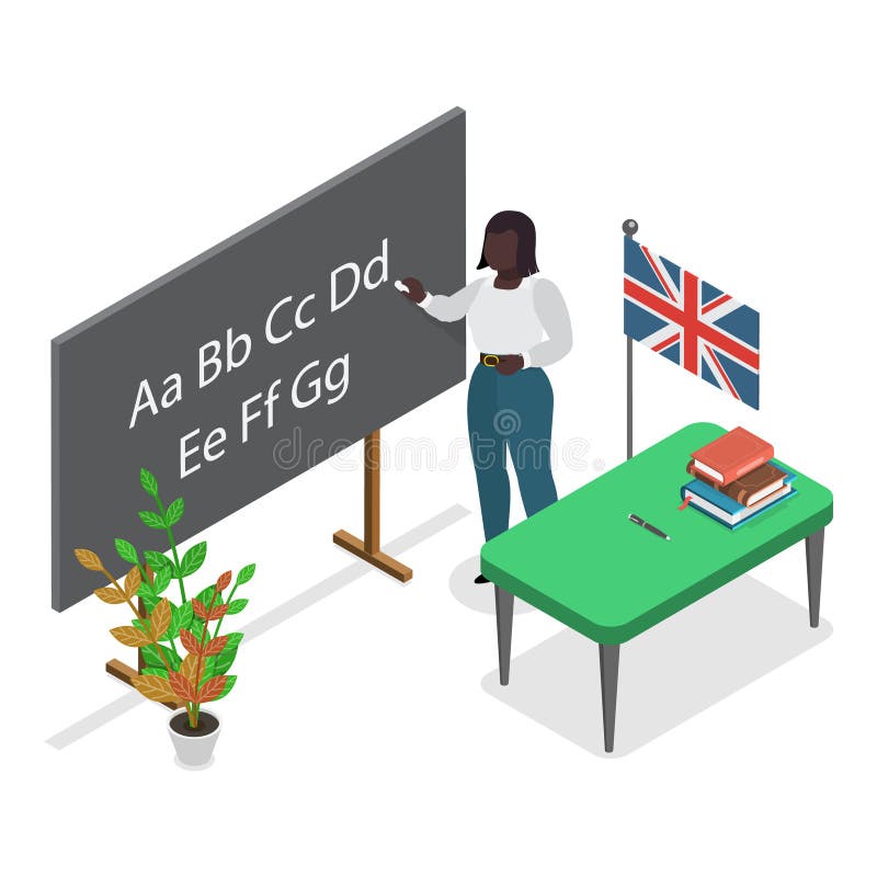 3D Isometric Flat Vector Set of School Teachers. Item 4 Stock Vector ...