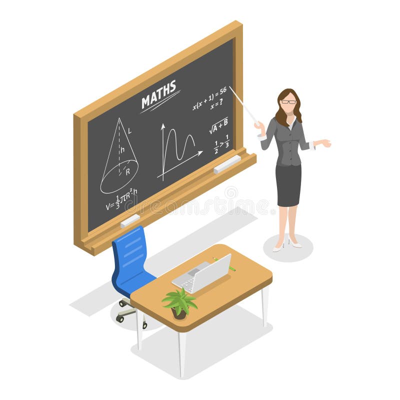 3D Isometric Flat Vector Set of School Teachers. Item 6 Stock Vector ...