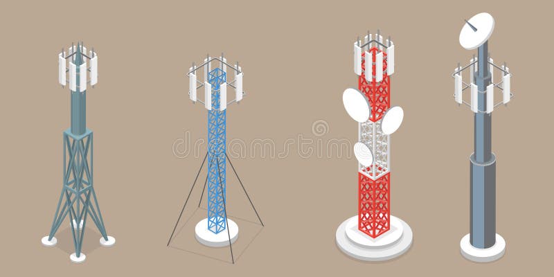 3d Isometric Cell Tower Stock Illustrations – 120 3d Isometric Cell ...