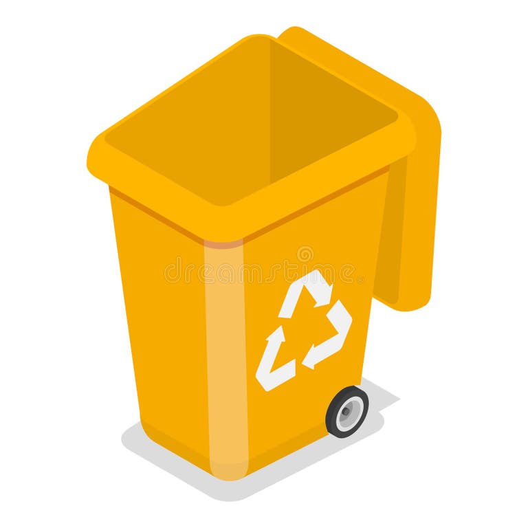 3D Isometric Flat Vector Set of Trash Bins. Item 6 Stock Vector ...