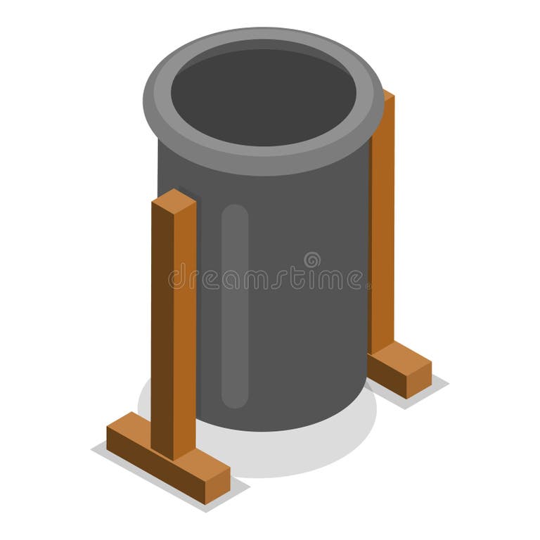 3D Isometric Flat Vector Set of Trash Bins. Item 3 Stock Illustration ...