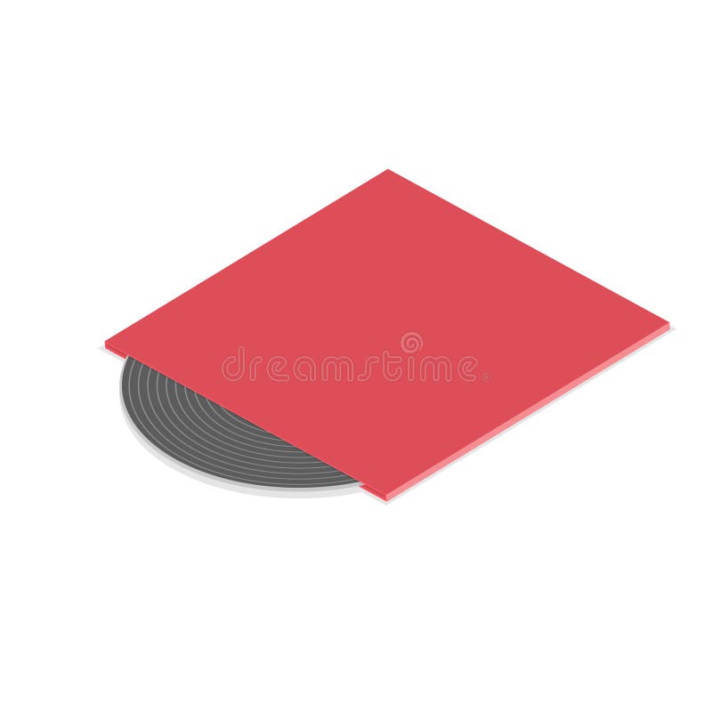 3D Isometric Flat Vector Set of Vinyl Plates. Item 1 Stock Illustration ...