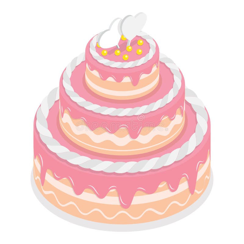 3D Isometric Flat Vector Set of Wedding Elements. Item 7 Stock Vector ...