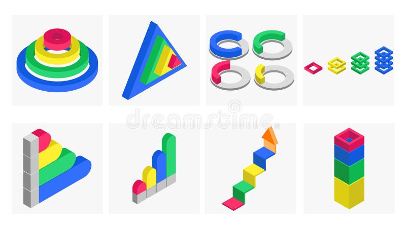 3D Isometric Illustration of Infographic Element. Stock Illustration ...