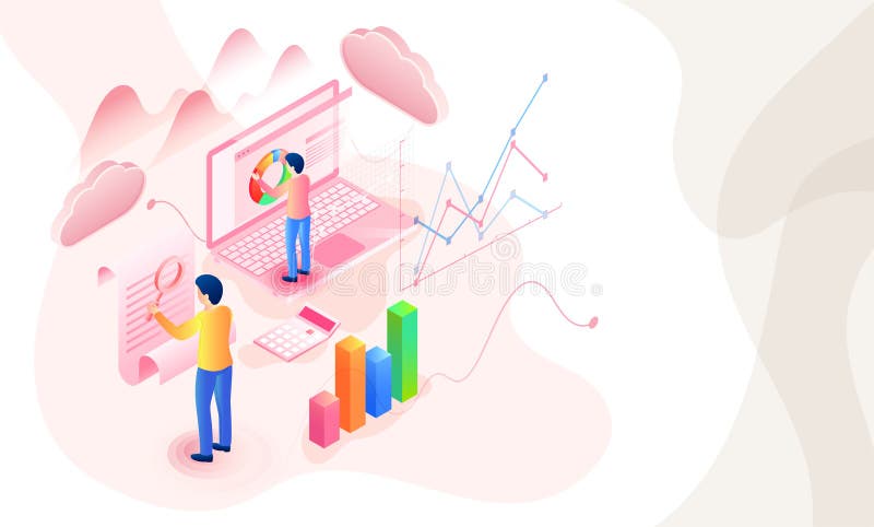 Data Analysis Concept Based Isometric Design with Illustration O Stock ... Data Analysis Concept Based Isometric Design with Illustration O Stock ...