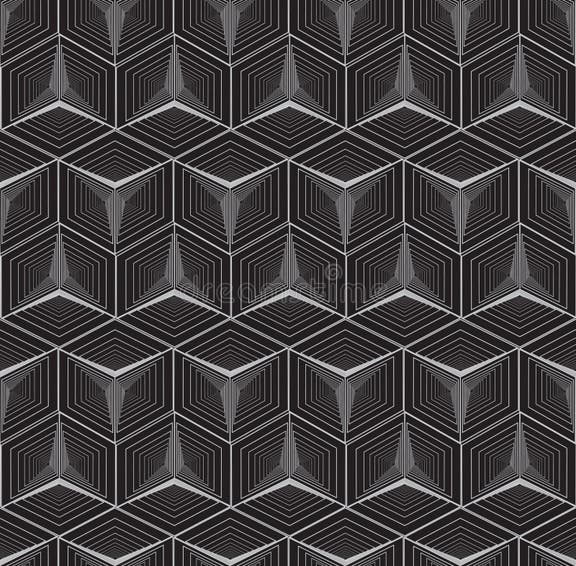 3d Isometric Image of the Outlines of Nested Cubes Stock Vector ...