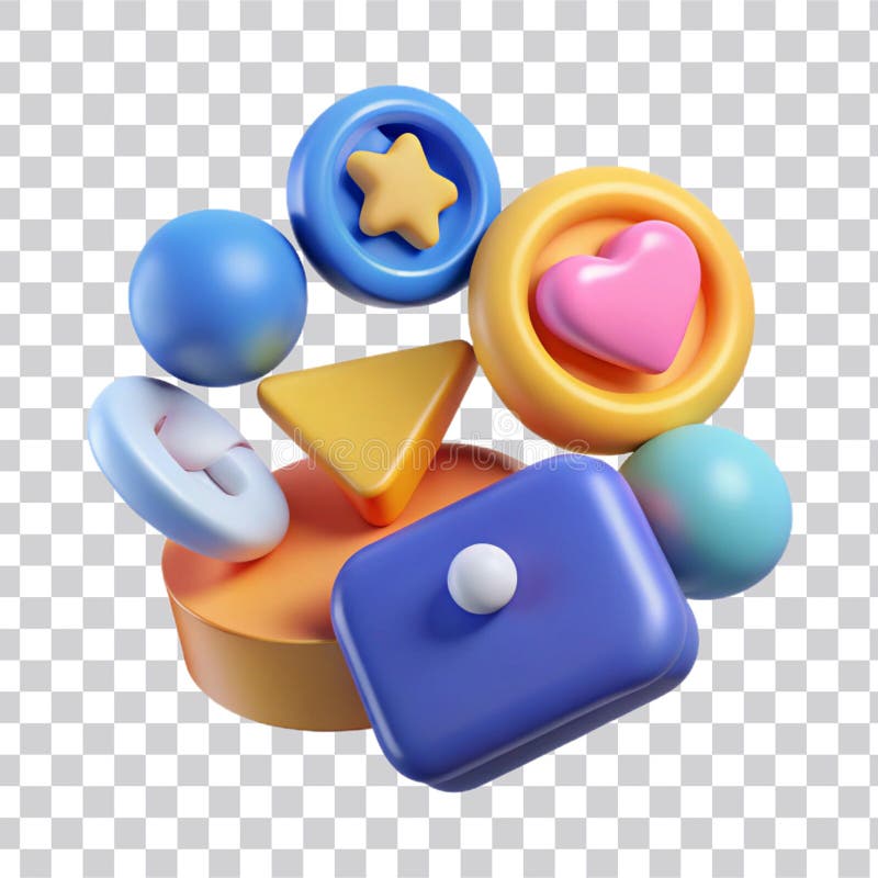 3D Isometric Landscape with Nature Elements Stock Illustration ...