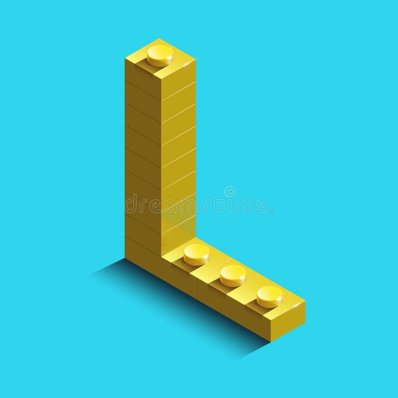 3d Isometric Letter A Of The Alphabet From Lego Bricks. 3d Isometric ...