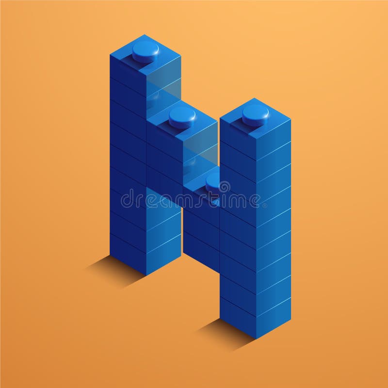 3d Isometric Letter N of the Alphabet. 3d Isometric Plastic Letter from ...