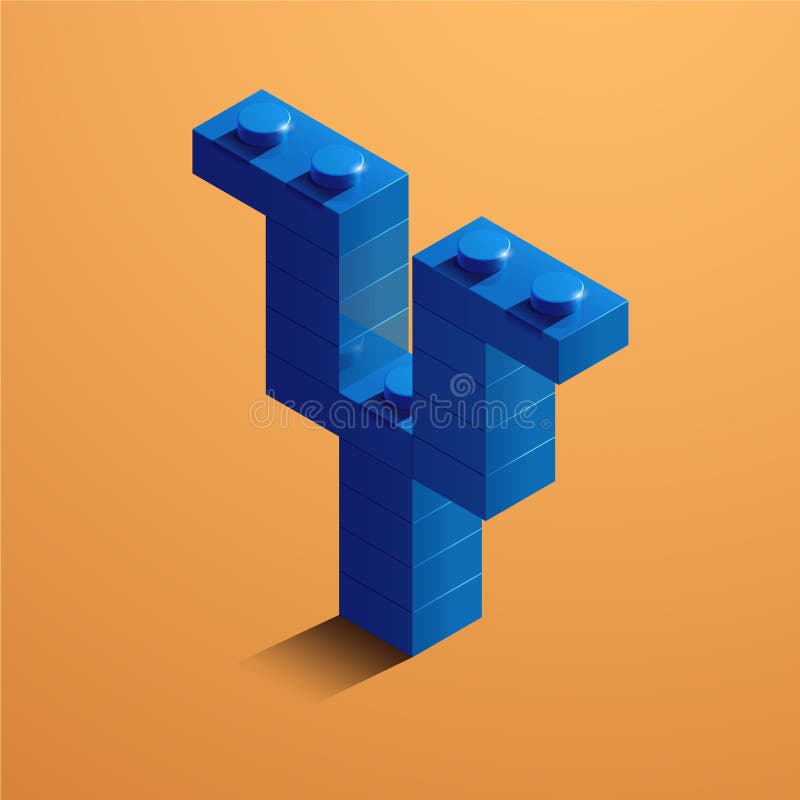 3d Isometric Letter Y of the Alphabet. 3d Isometric Plastic Letter from ...