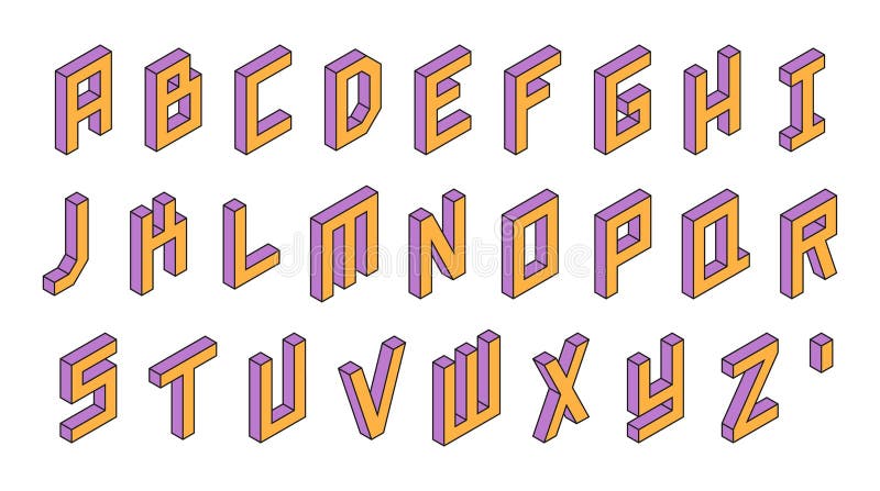 3D Isometric Letters with Apostrophe Symbol. Stock Vector ...