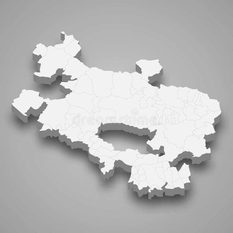 3d Isometric Map of Alava is a Province of Spain Stock Vector ...