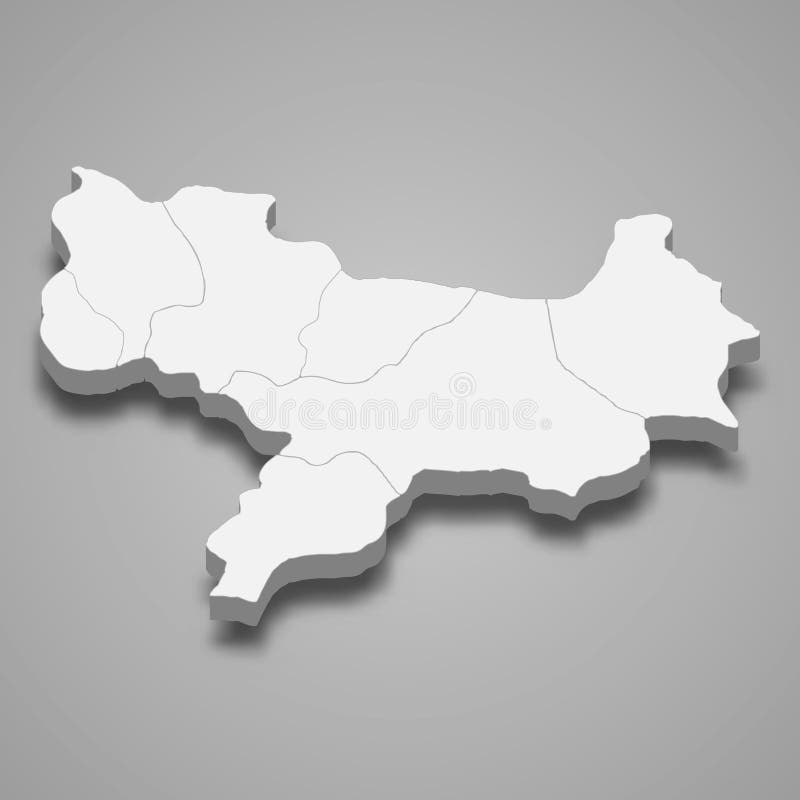 3d Isometric Map of Amasya is a Province of Turkey Stock Illustration ...