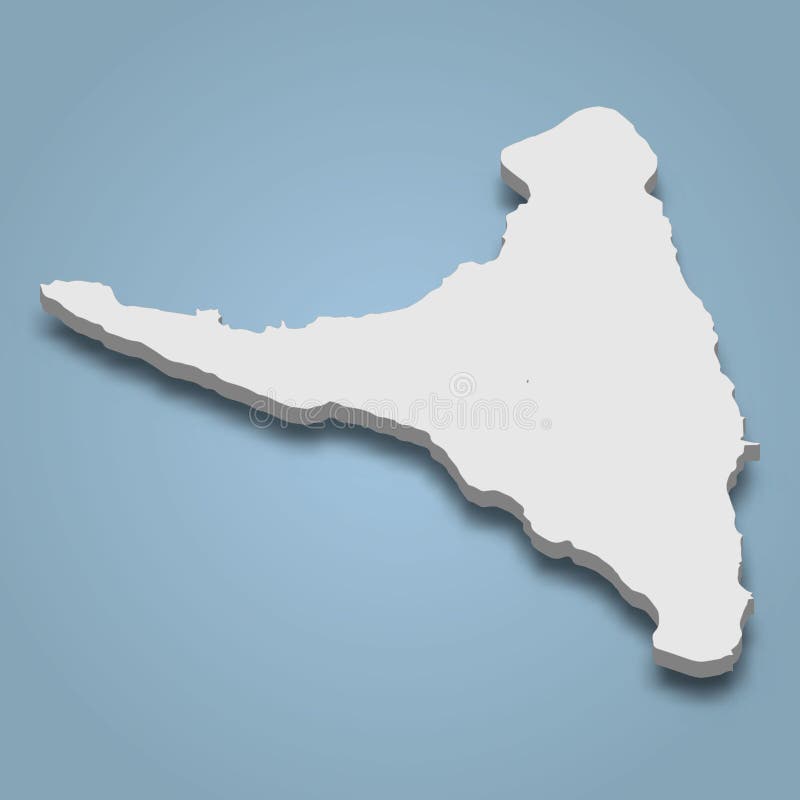 3d Isometric Map of Anjouan is an Island in Comoros Stock Vector ...