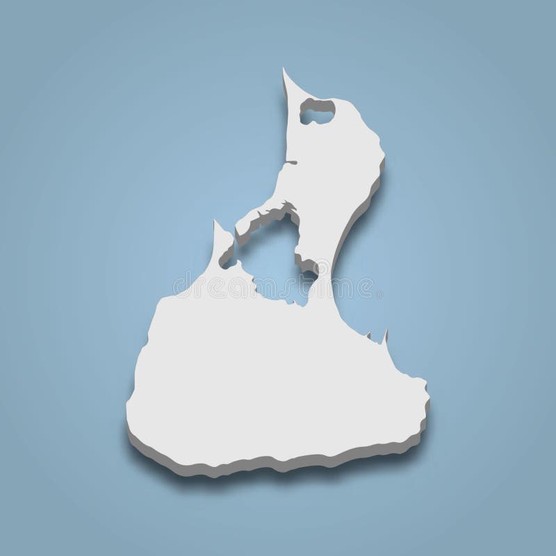 3d Isometric Map of Block Island is an Island in Rhode Island, I Stock ...