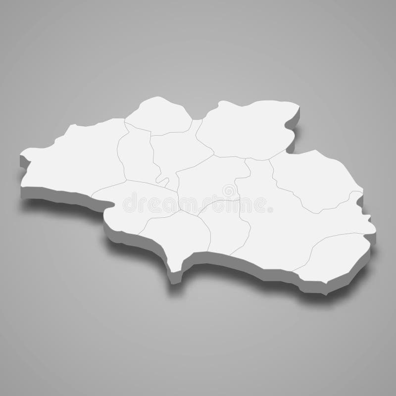 3d Isometric Map of Cankiri is a Province of Turkey Stock Illustration ...