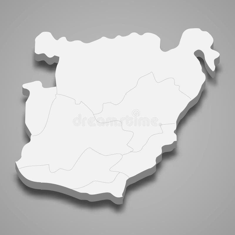3d Isometric Map of Central Ethiopia Regional State is a Region Stock ...