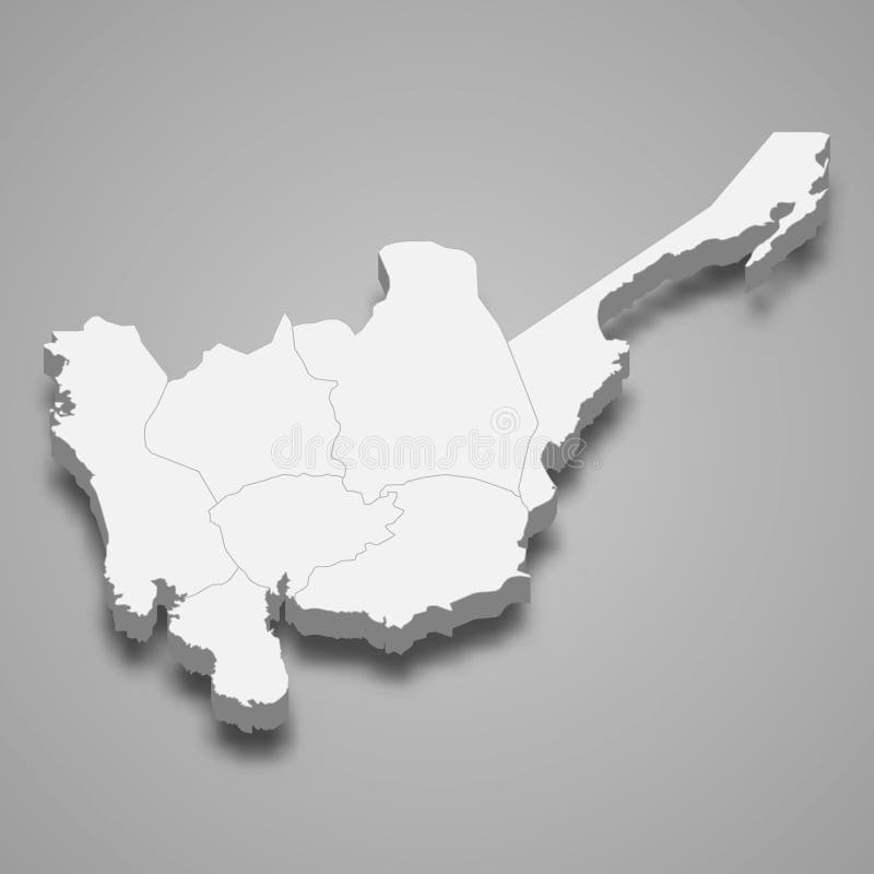 Central Luzon Red Highlighted in Map of Philippines Stock Illustration ...