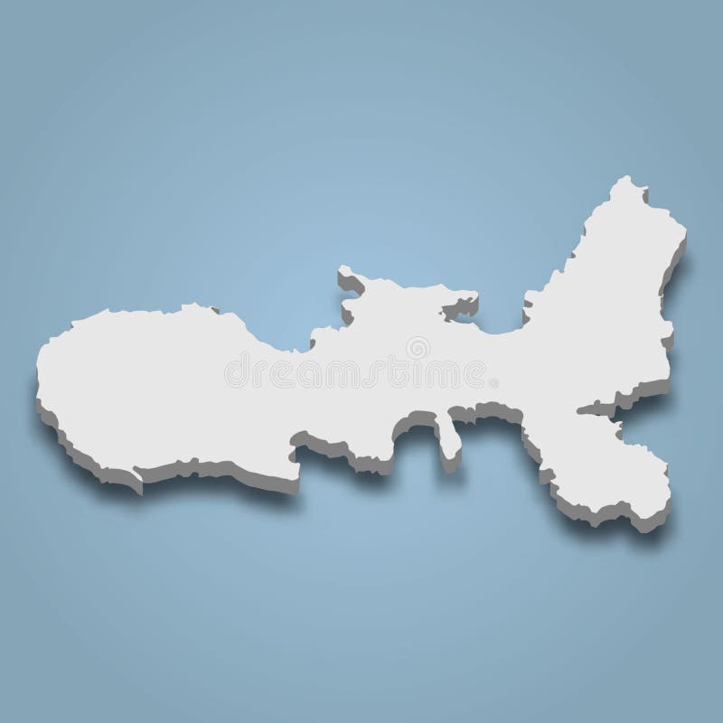 Elba, Italy, Gray Political Map, Site of the First Exile of Napoleon ...