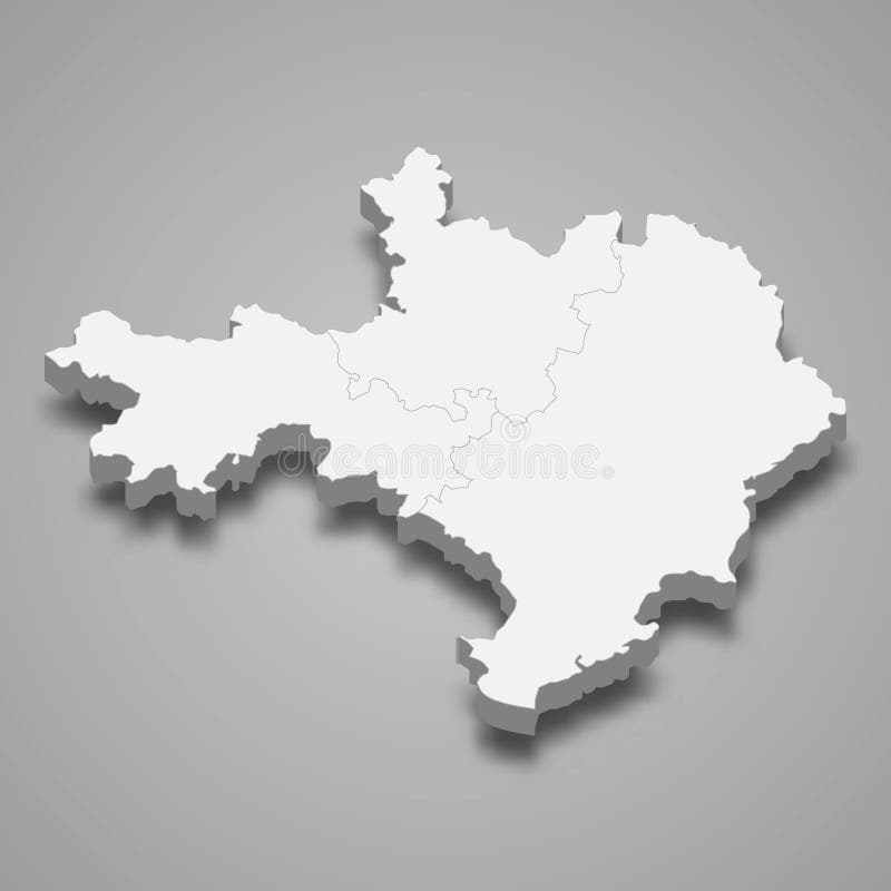 3d Isometric Map of Var is a Department in France Stock Vector ...