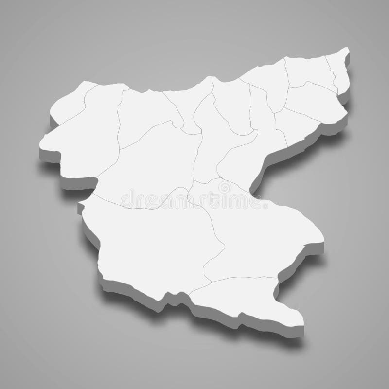 3d Isometric Map of Giresun is a Province of Turkey Stock Illustration ...