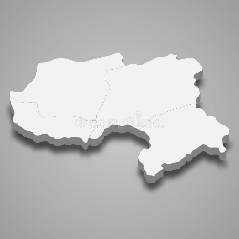 3d Isometric Map of Hakkari is a Province of Turkey Stock Illustration ...