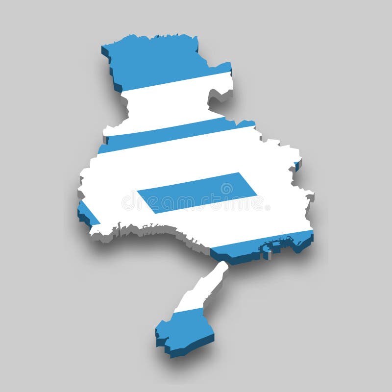 3d Isometric Map of Hyogo is a Prefecture of Japan Stock Illustration ...