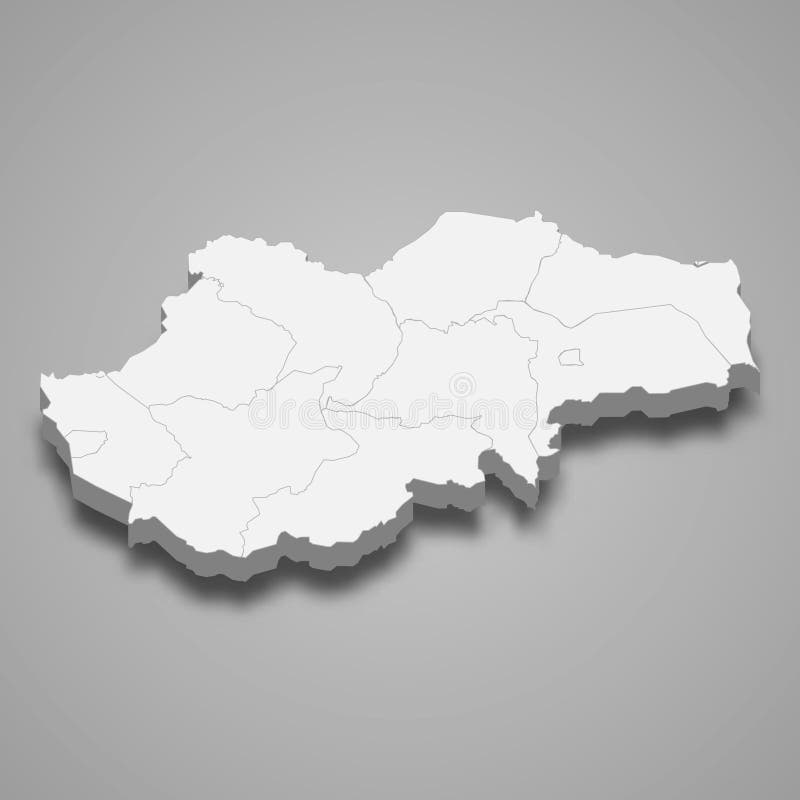 3d Isometric Map of Jambi is a Province of Indonesia Stock Illustration ...