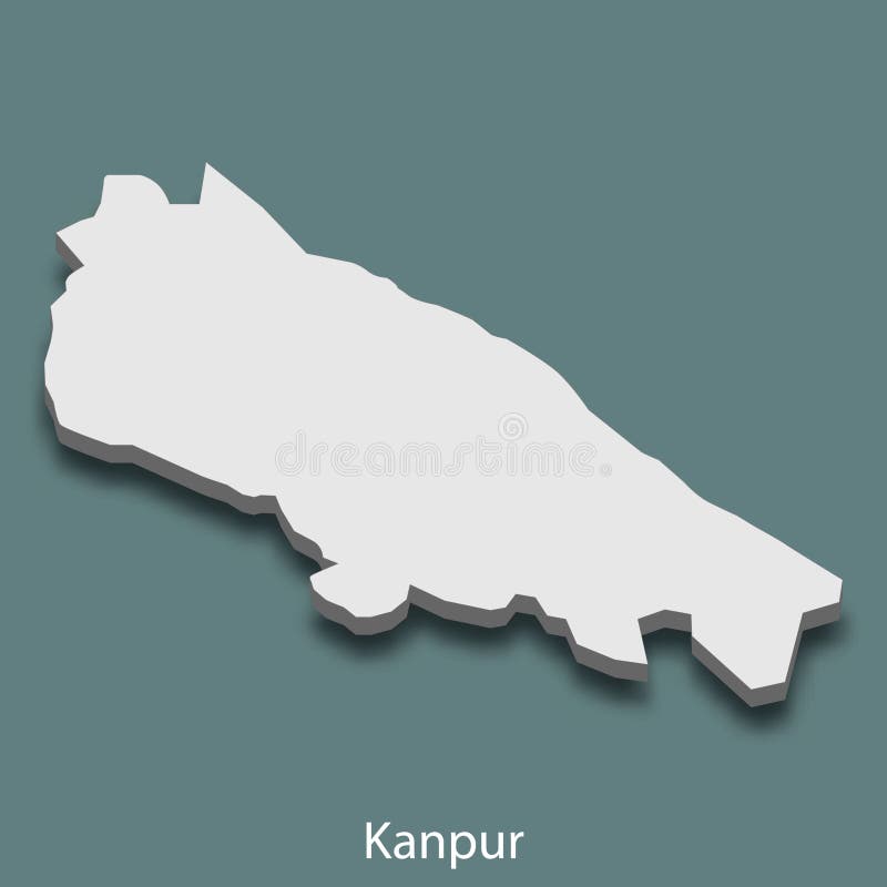 Kanpur Map. Detailed Map of Kanpur City Administrative Area. Cityscape ...