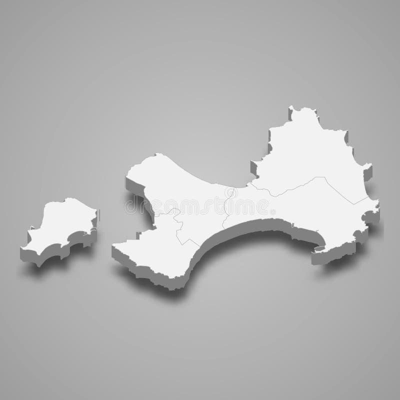 3d Isometric Map of Kinmen County is a Region of Taiwan Stock ...