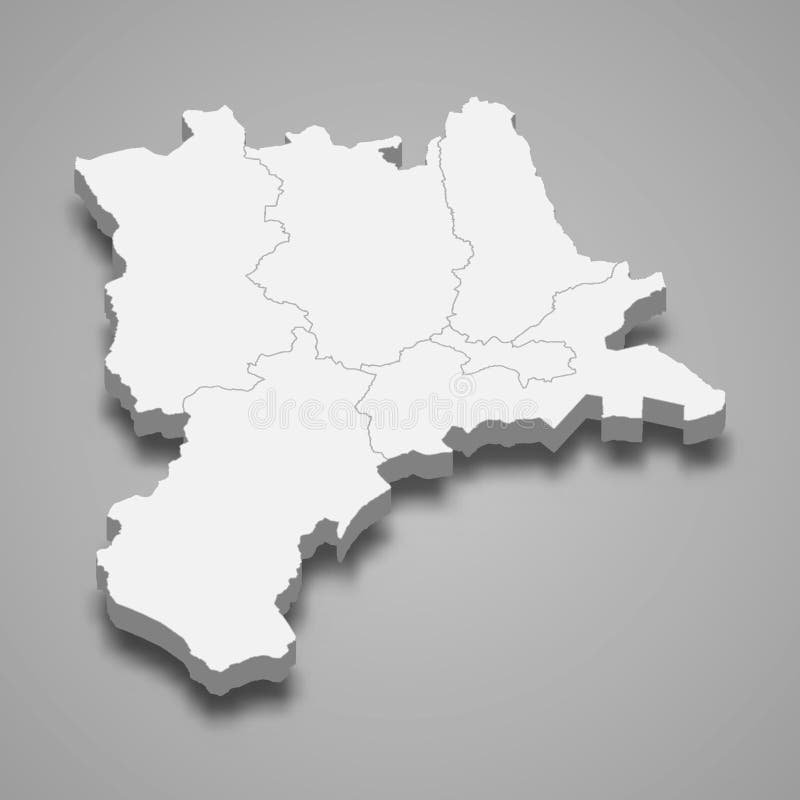 3d Isometric Map of Lucerne is a Canton of Switzerland Stock ...