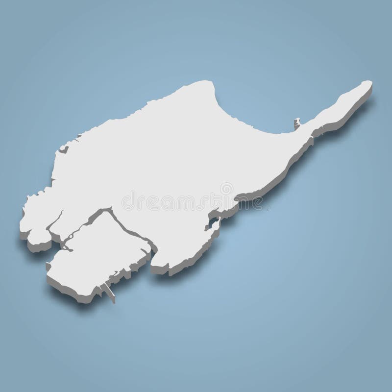3d Isometric Map of Mactan is an Island in Philippines Stock Vector ...