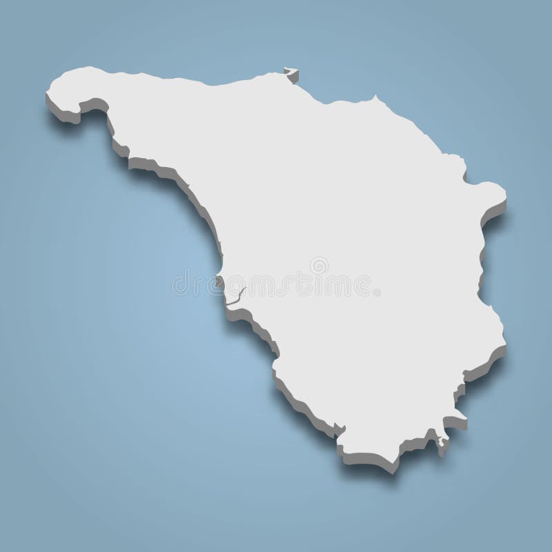 3d Isometric Map of Mindoro is an Island in Philippines Stock Vector ...