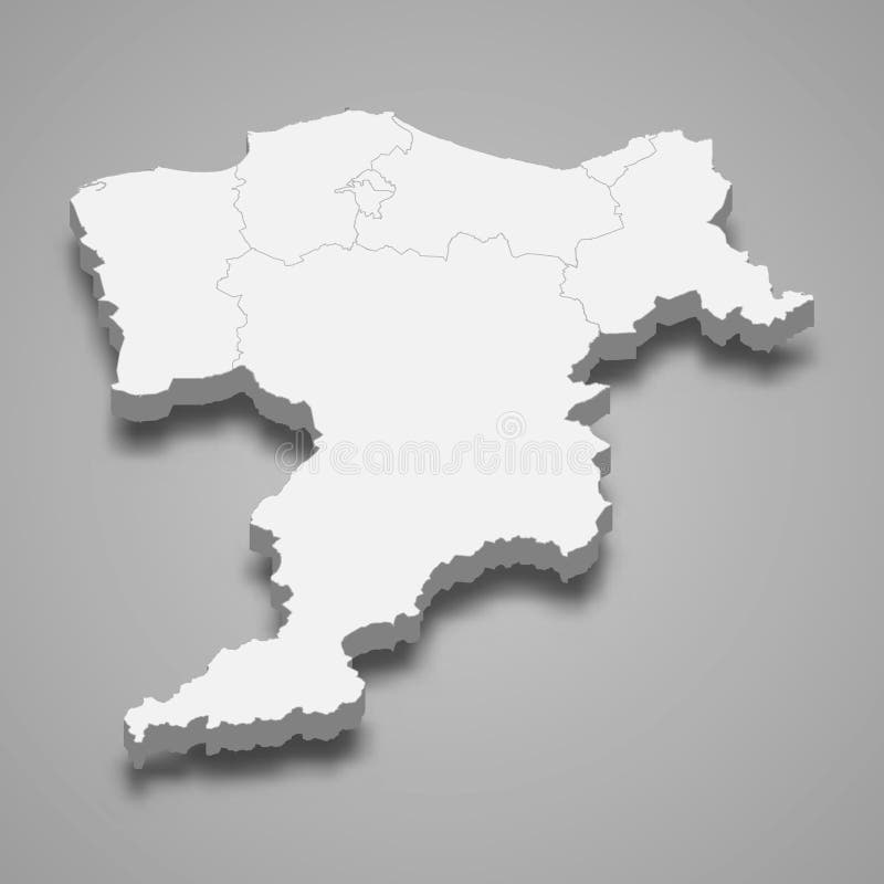 3d Isometric Map of Moray is a Region of Scotland Stock Vector ...